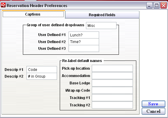 Customizing the Reservation Header